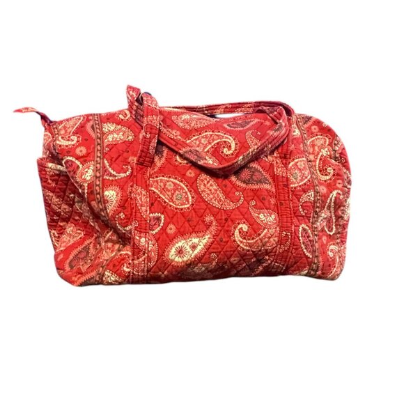 Vera Bradley | Bags | Vera Bradley Large Duffle Bag Retired Mesa Red ...